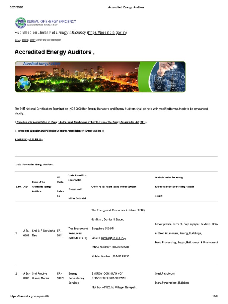 Accredited Energy Auditors | Download Free PDF | Paper | Chemistry
