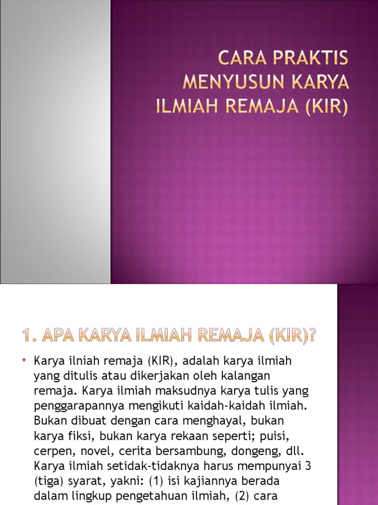 Kir | PDF | Karier & Perkembangan