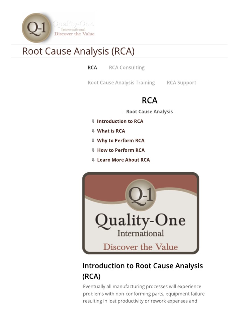 # Root Cause Analysis | PDF