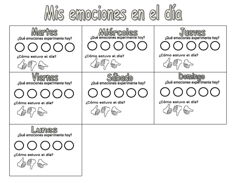 Formato Emociones Niños | PDF