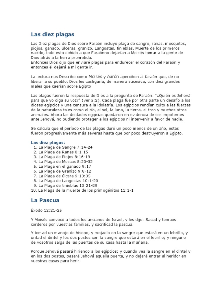 Las Diez Plagas | PDF | Pascua de Resurrección