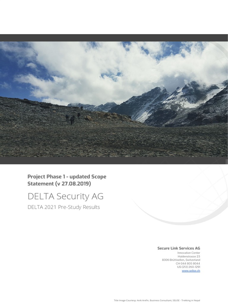 DELTA DR 2021 - Phase 1 Scope Statement (Updated 27082019) | PDF ...