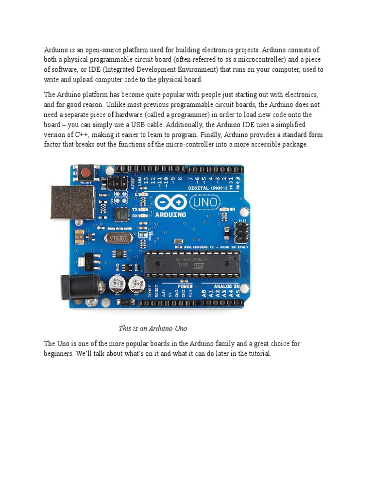 Arduino IOT tutorial.docx | PDF | Arduino | Liquid Crystal Display