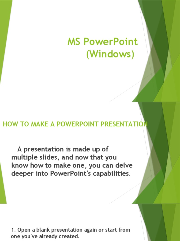 Ms Powerpoint (Windows) | PDF | Microsoft Power Point | Microsoft Word