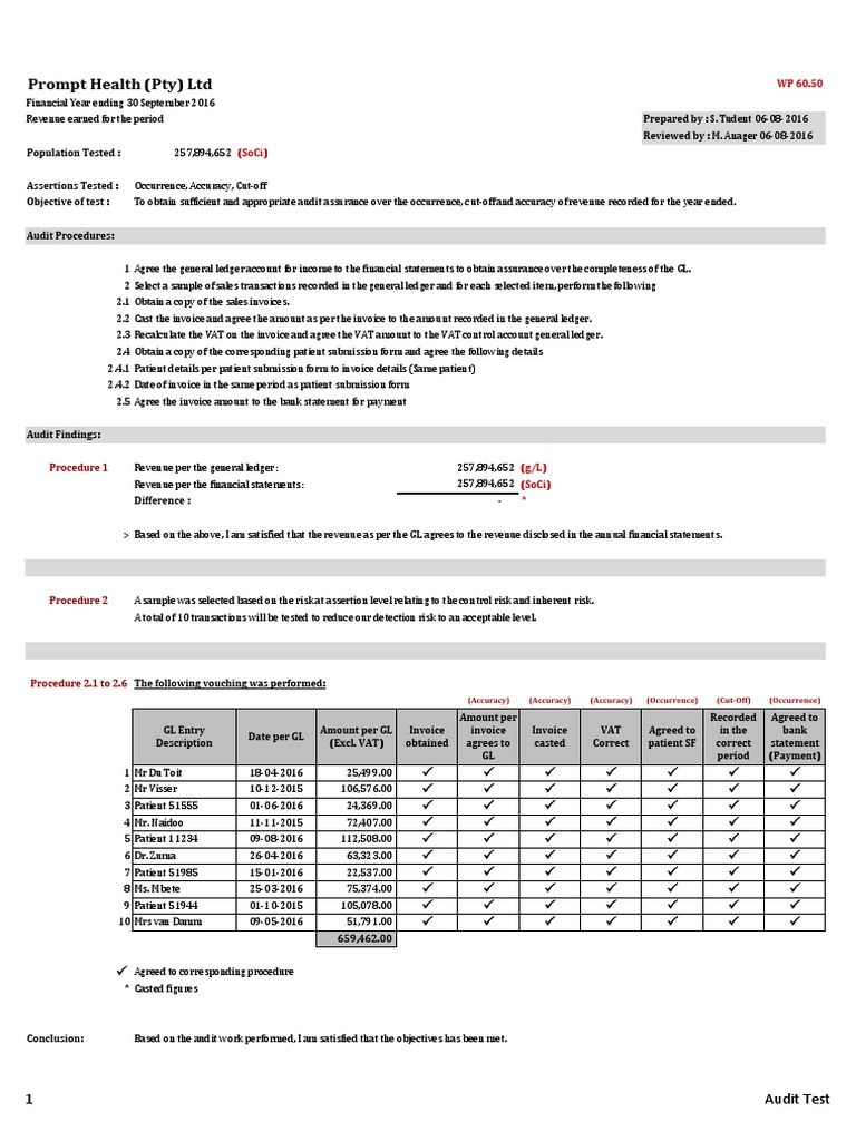 Working Paper Example (Hand Out To PAX) | PDF | Revenue | Invoice