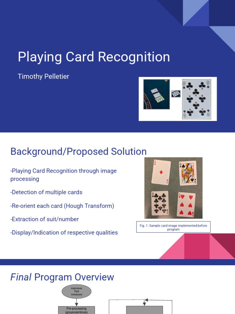 Card Recognition Final Presentation | PDF | Algorithms | Computer Vision