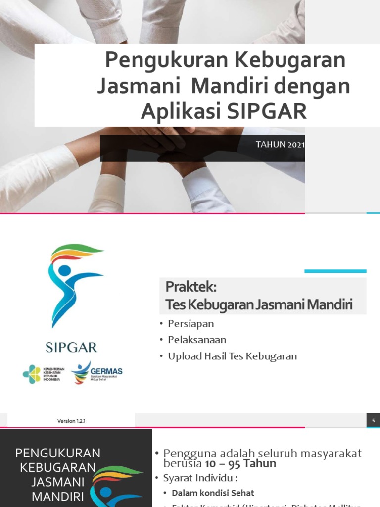 Penjelasan Pengukuran Kebugaran Dengan SIPGAR Online | PDF