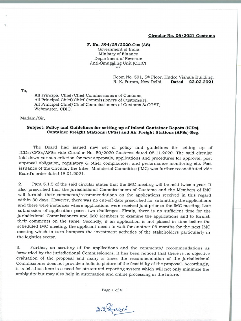 Circular No 06 2021 | PDF