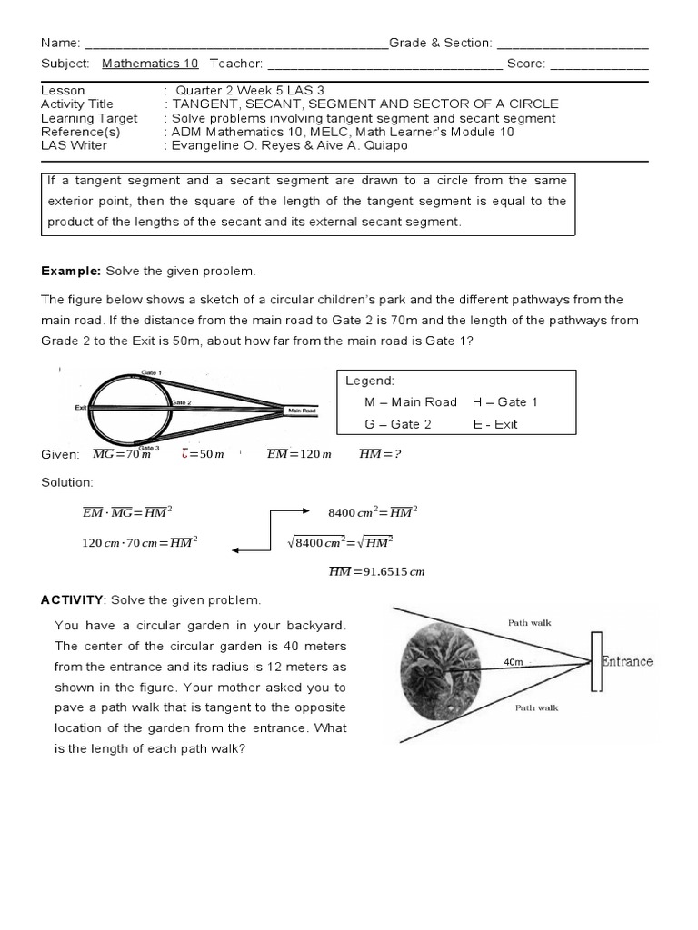 Math10 q2 Week5 Las-3 Final | PDF