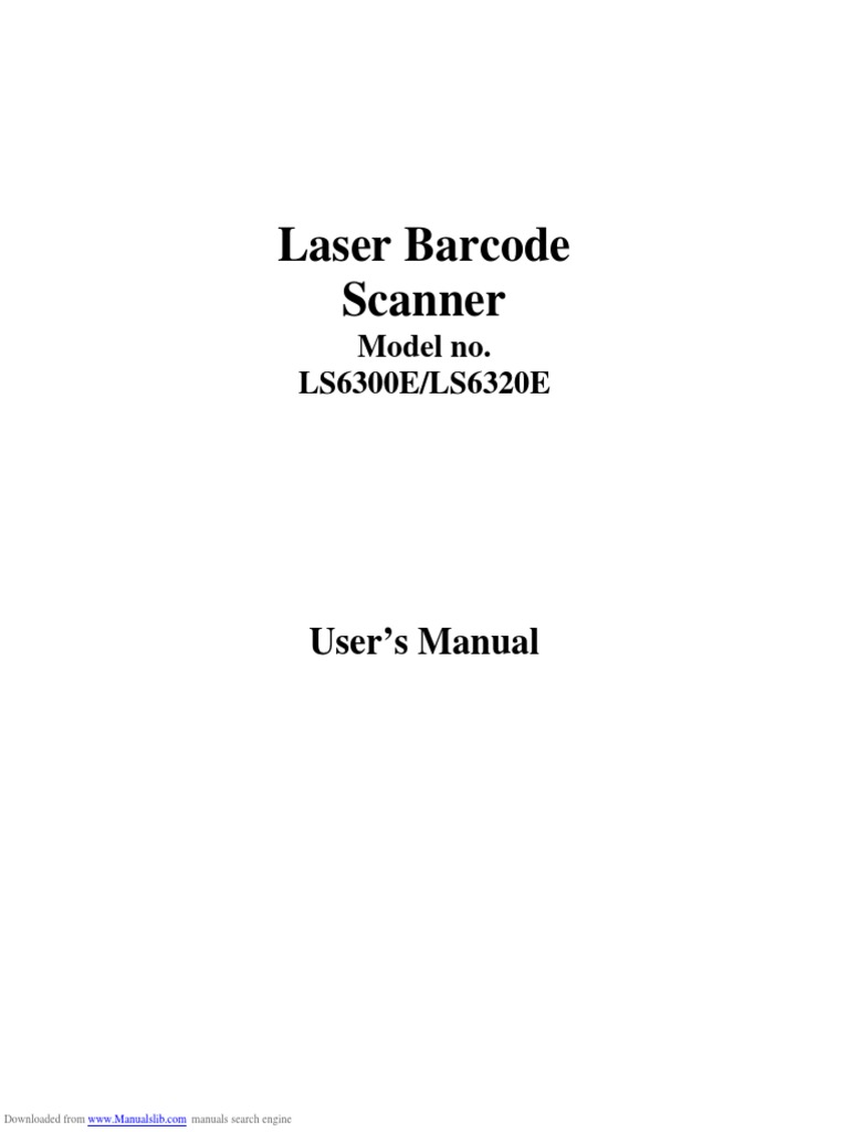 Laser Barcode Scanner: User's Manual | PDF | Universal Product Code | Image Scanner