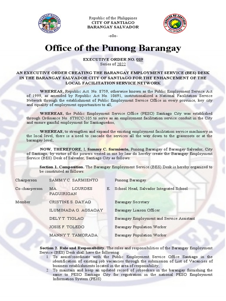 Office of The Punong Barangay | PDF