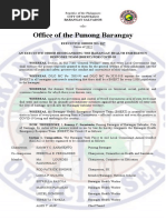 Executive Order Barangay Health Board | PDF | Public Sphere | Government