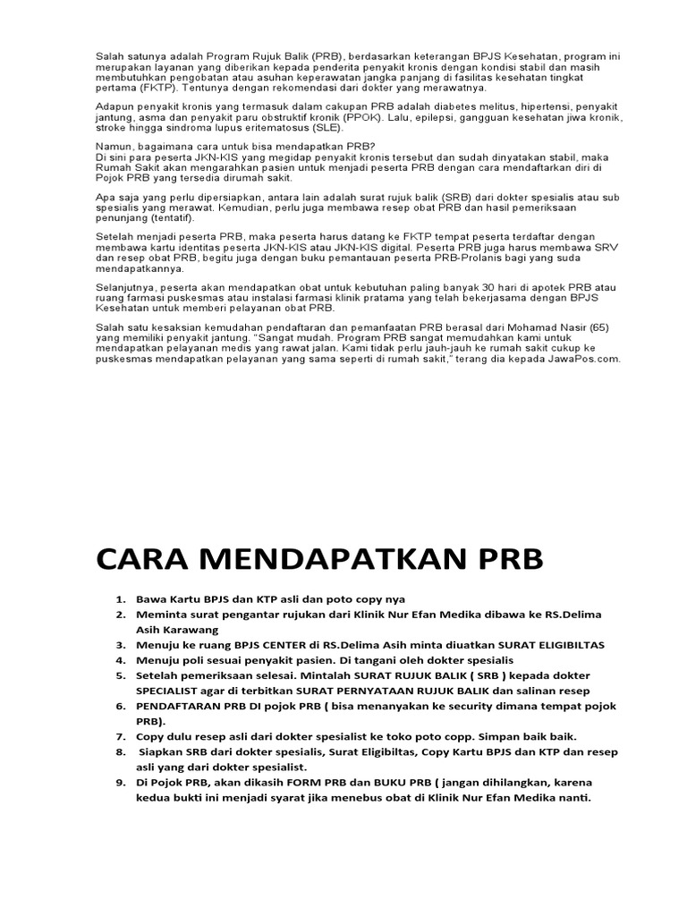 Cara Mendapatkan PRB | PDF