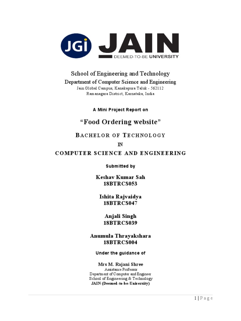 MiniProject - Report Web Technology (New) | PDF