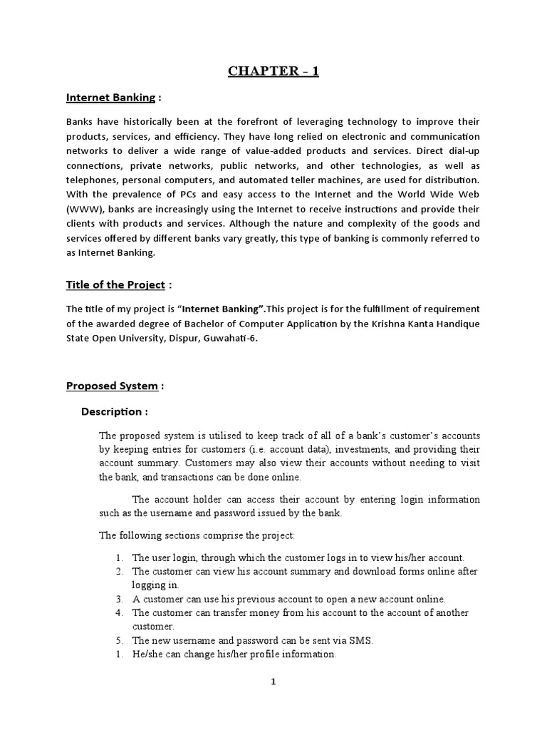 Internet Banking Java Project Report | Download Free PDF | Java (Programming Language) | Banks ...