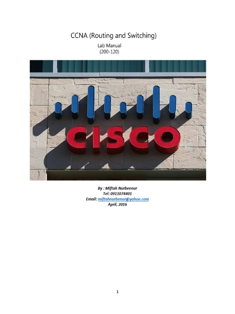 CCNA 200 120 Lab Manual | PDF | Internet Protocols | Computer Standards CCNA 200 120 Lab Manual | PDF | Internet Protocols | Computer Standards
