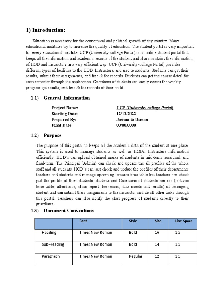UCP Student Portal Overview | PDF | Software | Application Software