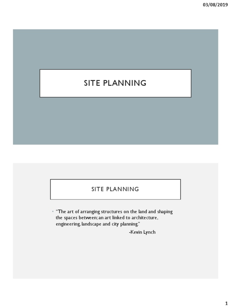 08 - Tapp - Site Planning | PDF | Topography | Geology