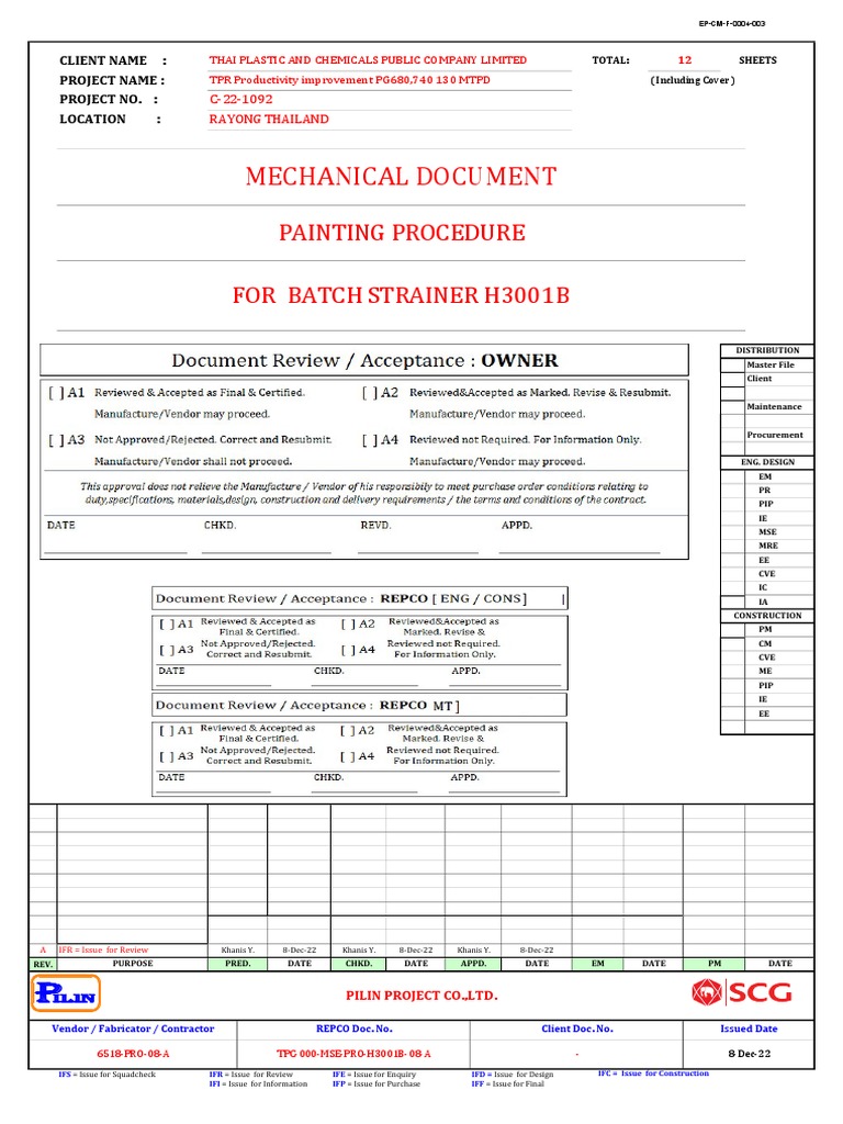 Painting Procedure Rev.A | PDF | Paint | Materials