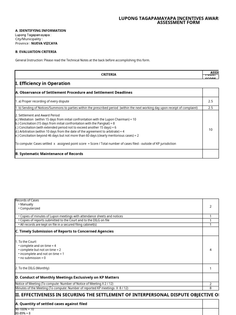 LTIA Assessment Form | Download Free PDF | Mediation | Arbitration