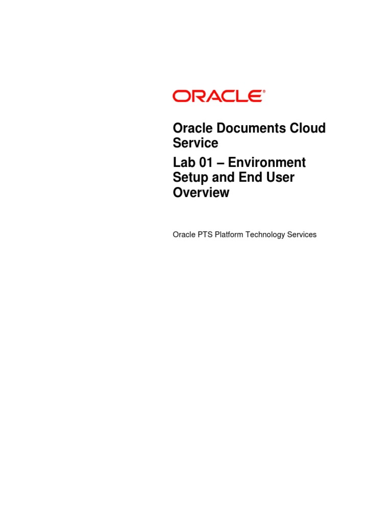 Oracle Documents Cloud Lab Setup Guide | PDF | Ios | Cloud Computing