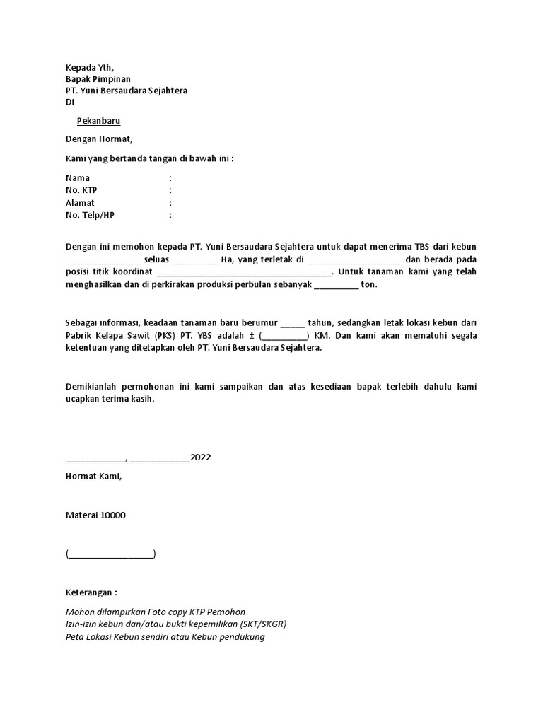 Surat Pernyataan Kosong | PDF | Hukum