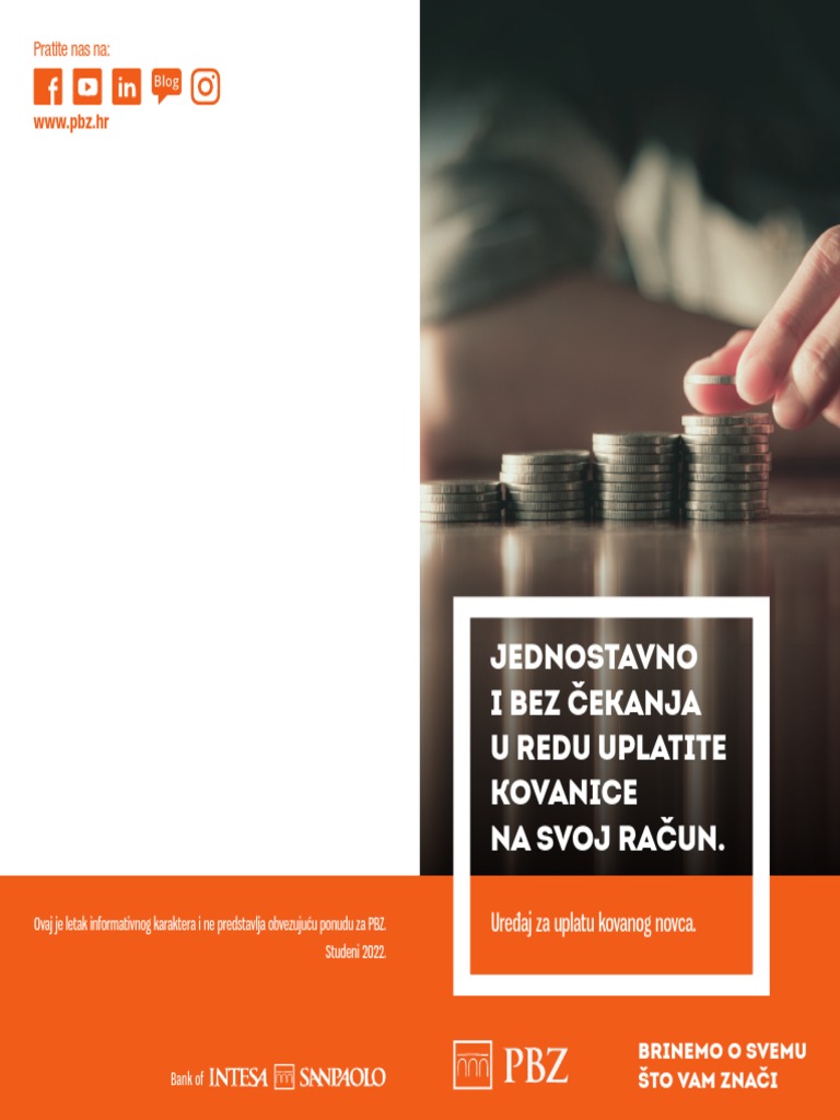 Letak - Uredaj Za Uplatu Kovanog Novca - 112022 | PDF