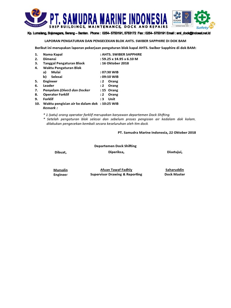 Laporan Pengaturan Swiber Sapphire | PDF | Sains & Matematika ...
