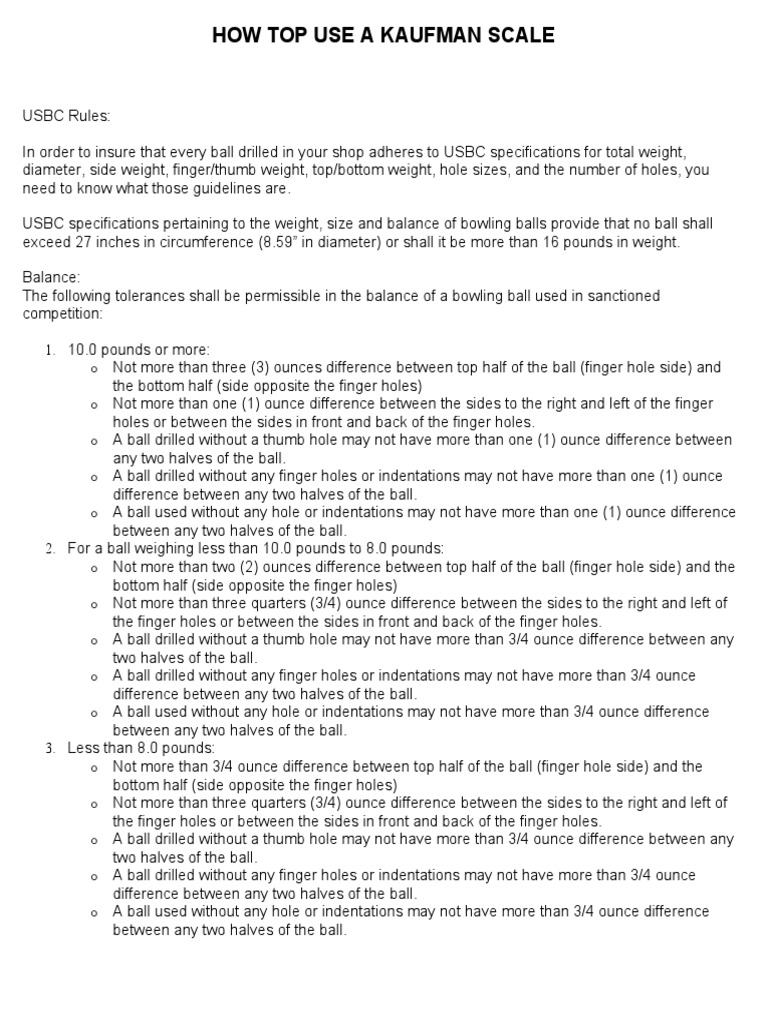 How Top Use A Kaufman Scale | PDF | Pound (Mass) | Weight