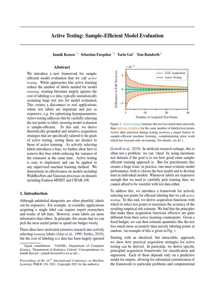 ICML - 2022 - Active Testing Sample-Efficient Model Evaluation | PDF ...