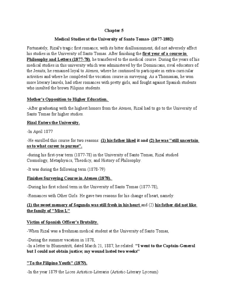 RIZAL Chapter 5 | PDF