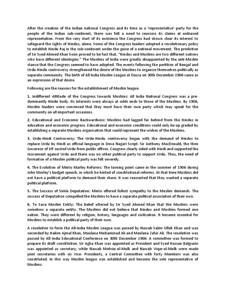 After The Creation of The Indian National Congress and Its Time As A ...