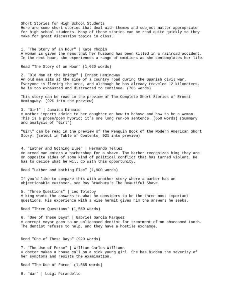 Stories | PDF