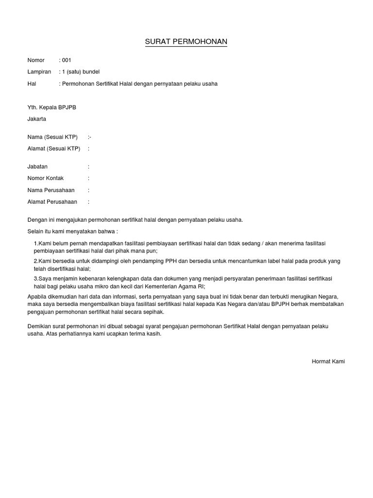 Label Permohonan | PDF | Hukum