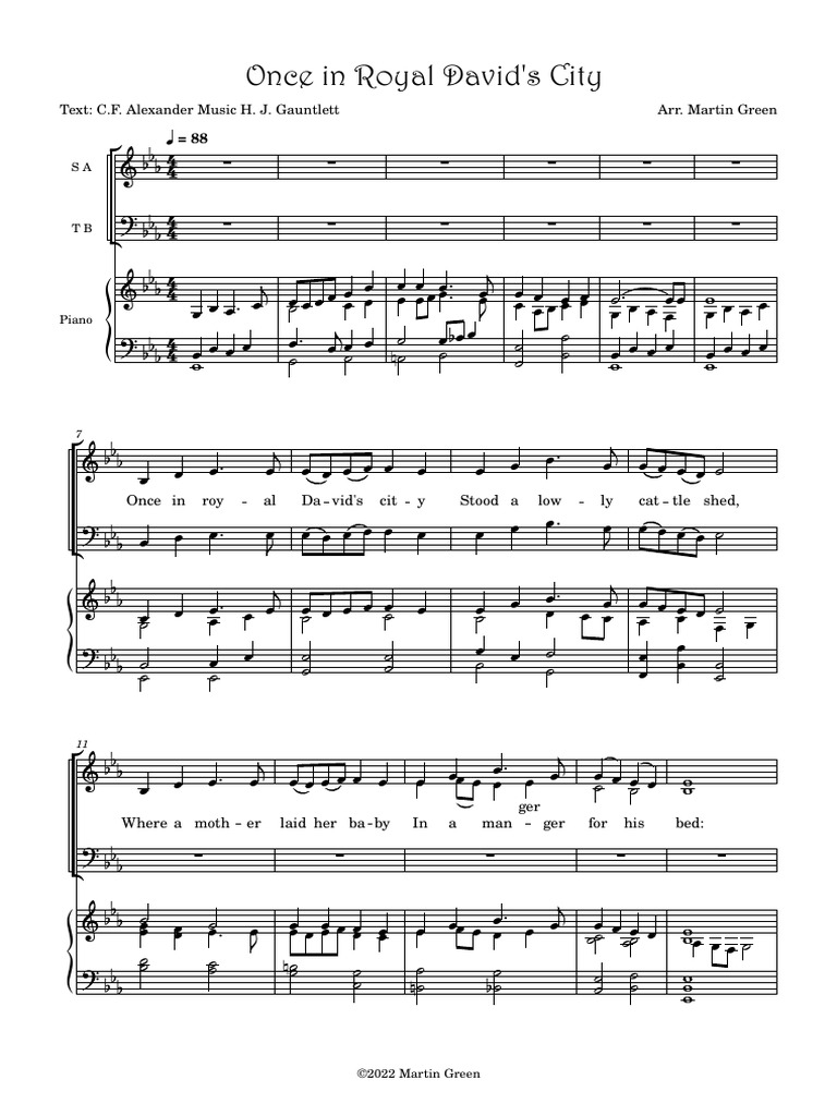 Once in Royal David S City | PDF