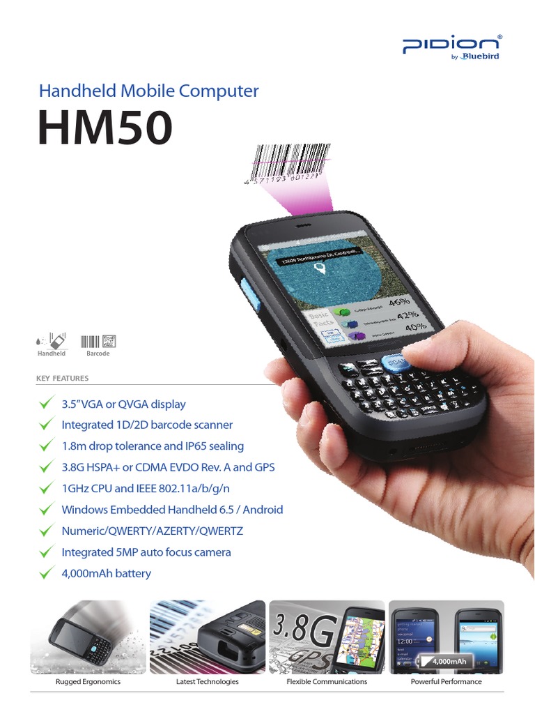 Logiscenter Pidion HM50 | PDF | Mobile Device | Barcode