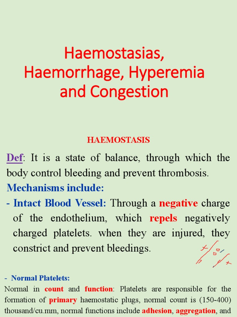 Hemorrhage, Hyperemia, Congestion | PDF | Coagulation | Thrombus