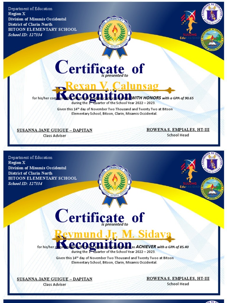With Honors Certificate | PDF