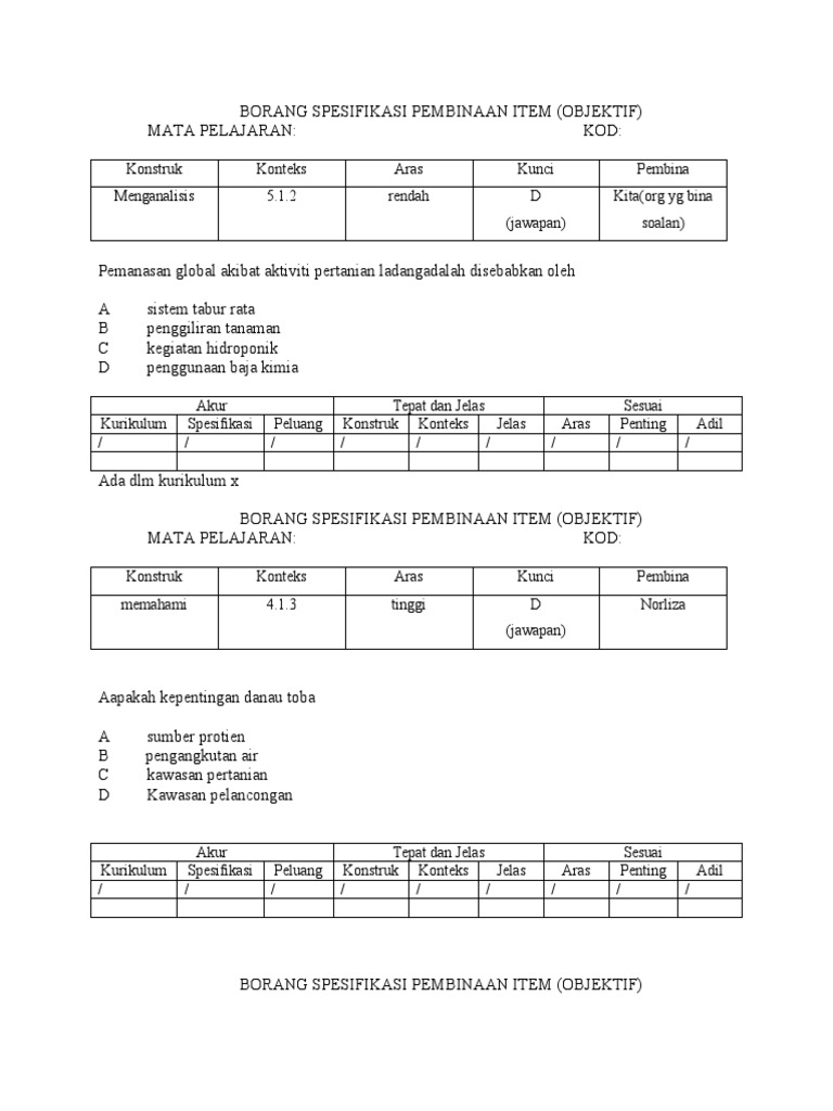 Borang Topi Kasut Bahagian A. | PDF