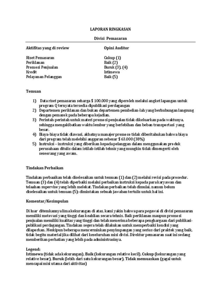 Contoh Executive Summary | PDF