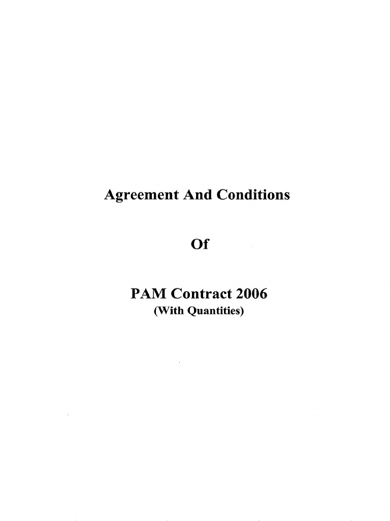 PAM 2006 With Quantities | PDF
