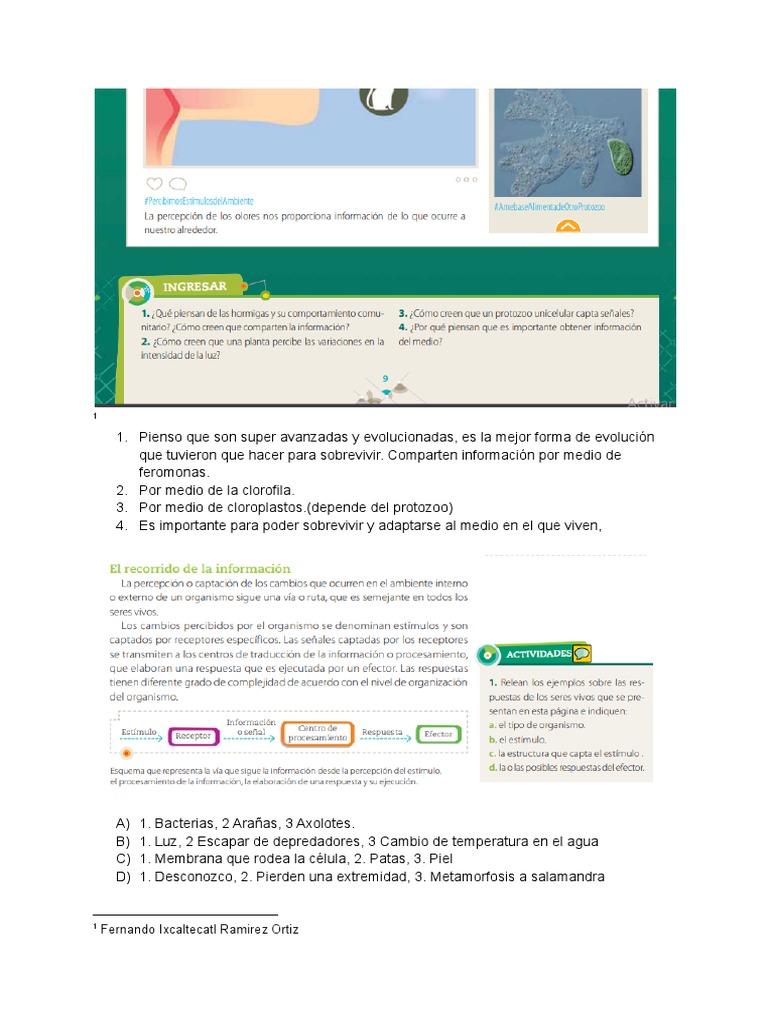 Tarea 2. Las Interacciones de Los Seres Vivos Con El Ambiente | PDF
