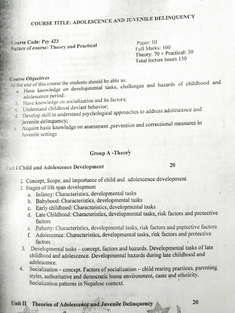 BA 2nd Year Psychology (Four Yearly) Syllabus | PDF