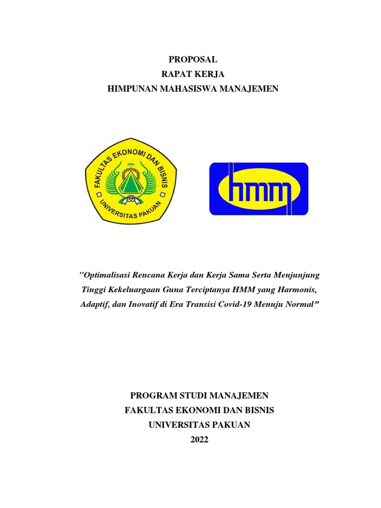 Proposal Rapat Kerja 2022 - 30522 | PDF