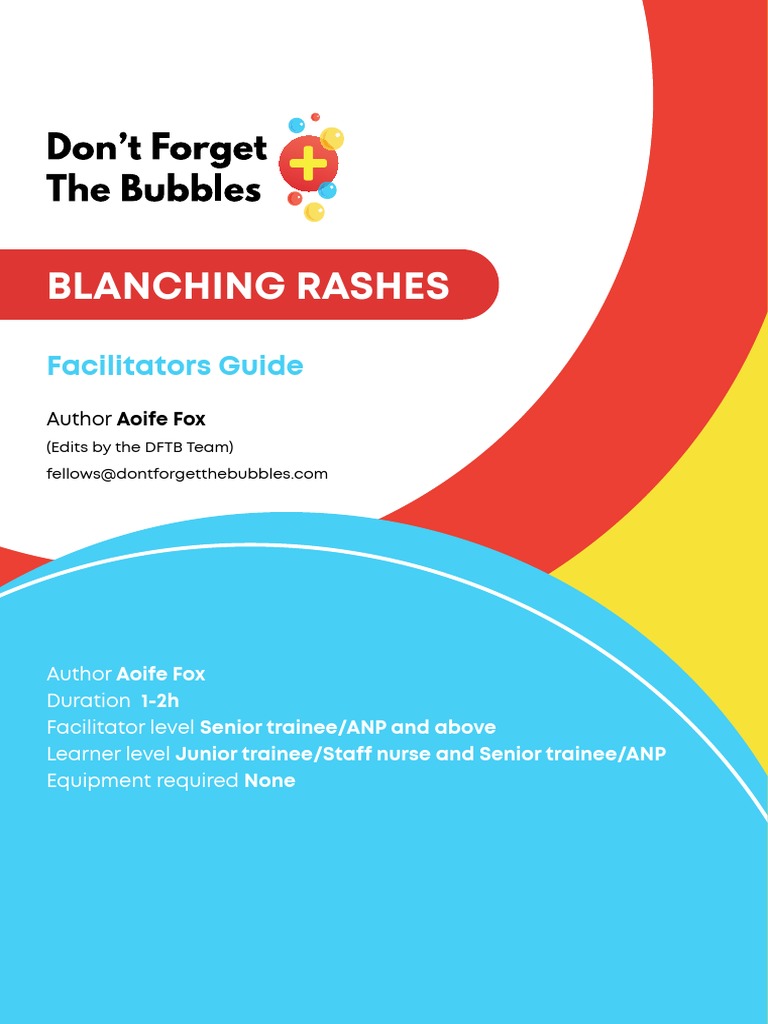 Blanching Rashes - Facilitator's Guide | PDF