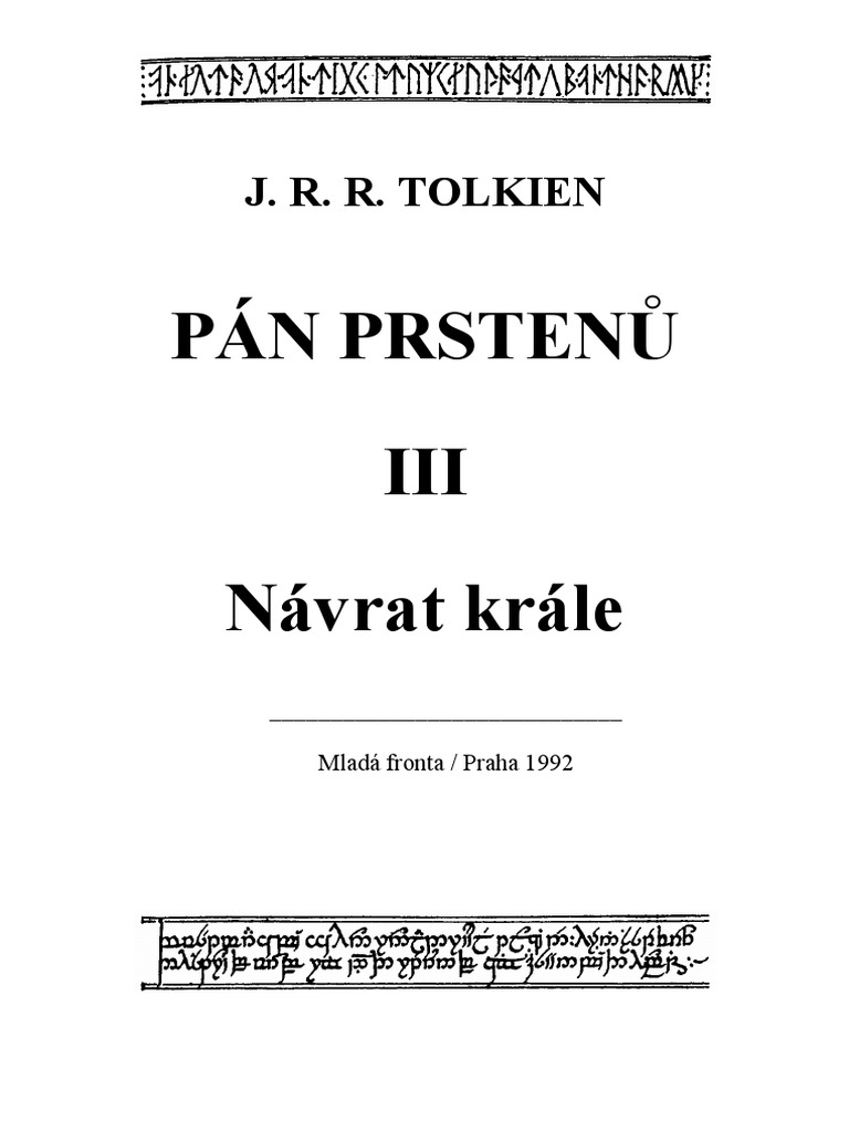 Tolkien J.R.R. - 3. Návrat Krále | PDF