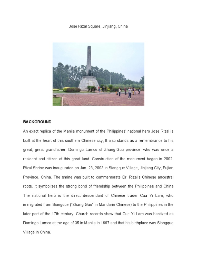 Jose Rizal China | PDF