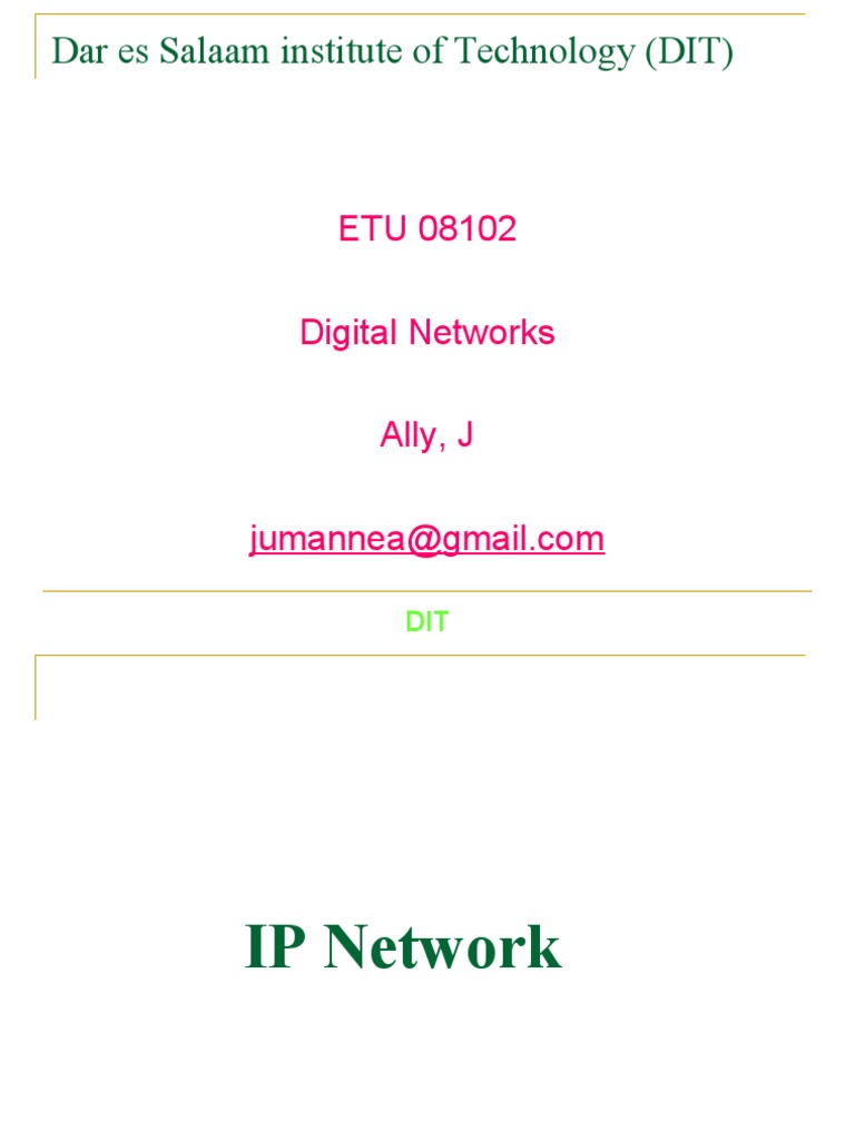 Digital Network - Lecturer2 | Download Free PDF | Ip Address | Computer ...