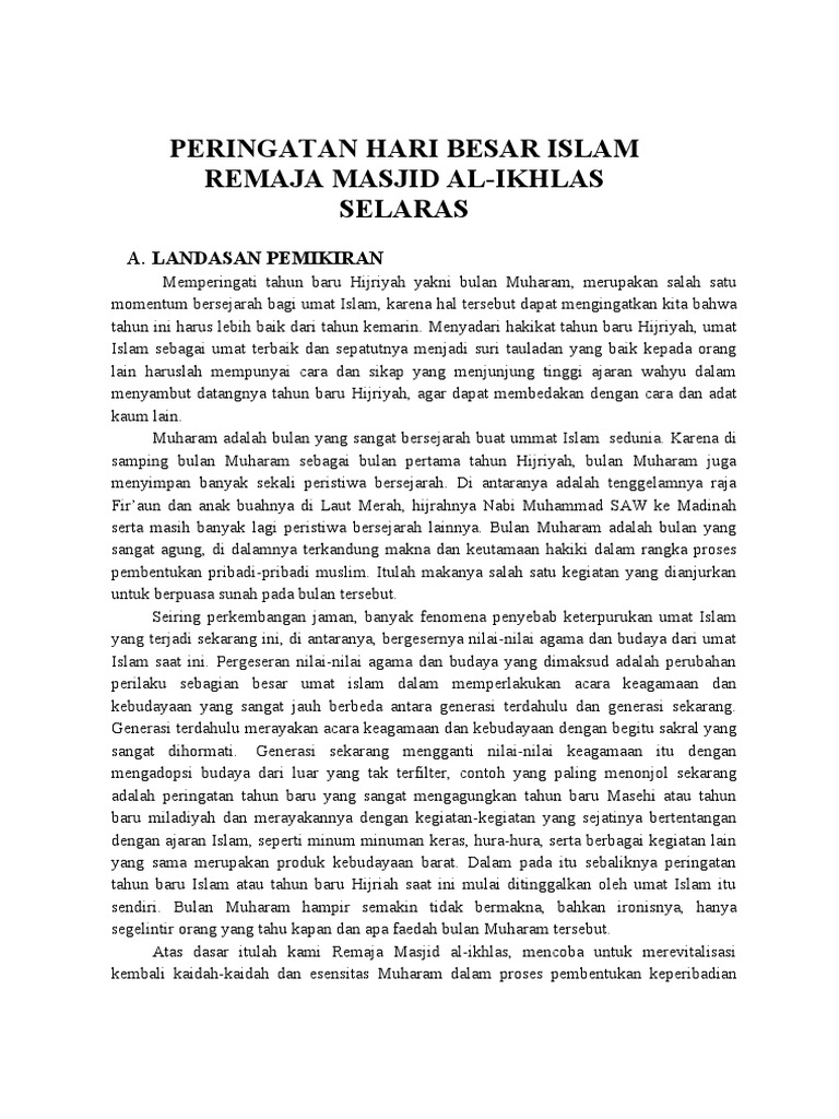 Peringatan Hari Besar Islam | PDF