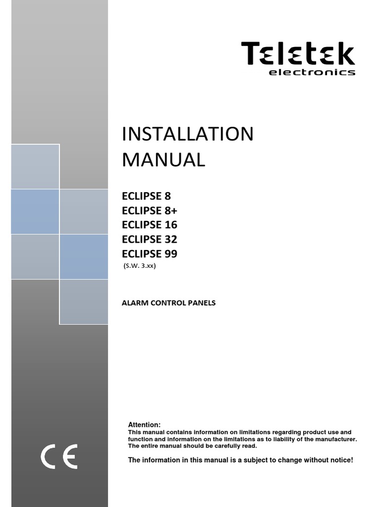Eclipse Alarm Panel Installation Guide | PDF | Usb | Power Supply